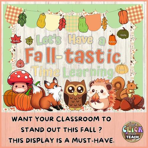 Fall Bulletin Board Ideas Letters Border Autumn Pastel Pumpkin leaves ...
