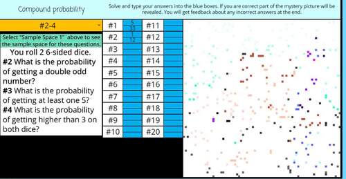 Compound Probability Dependent and Independent Events Pixel Art Digital ...