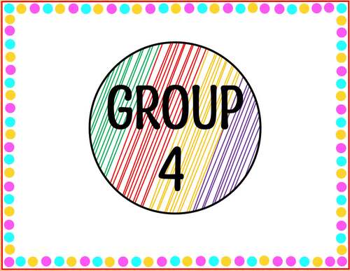 Printable Bright Classroom Round Table Number Labels, Table Signs ...