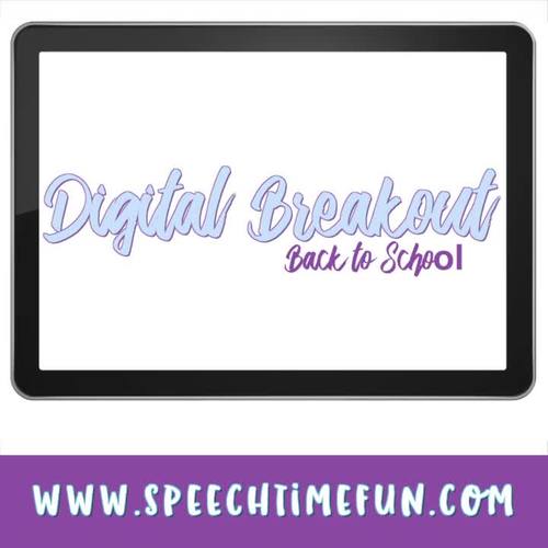 Back to School Digital Escape (Google Slides) by Speech Time Fun