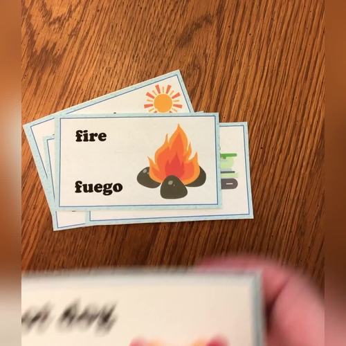 Summer Seasonal Vocabulary in English and Spanish Printables | TPT