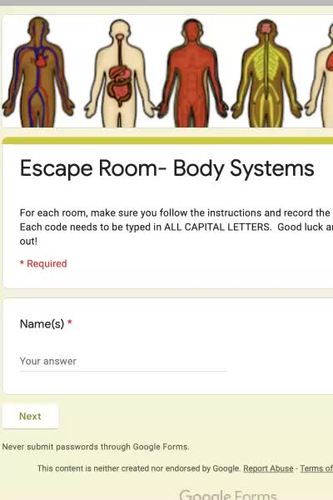 Body Systems Digital Escape Room, Body Systems Activity Pages | TPT