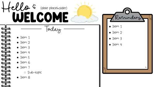 Welcome Slides - Customizable and Editable! (Canva) by Miss Warner's ...