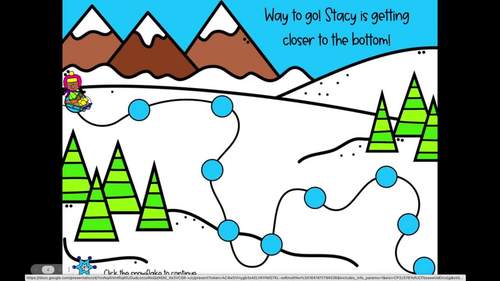 Digital Task Cards Game | 3 Digit Addition | Winter Math Activity