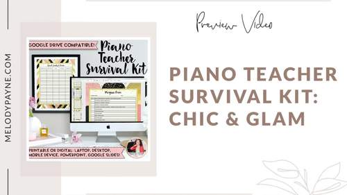 Chic Piano Teacher Survival Kit: Printable, Digital, Google Drive ...