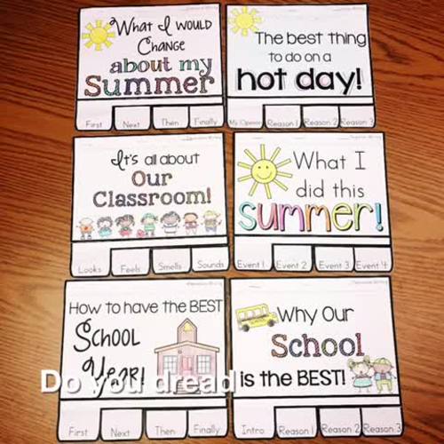 Back to School Writing Tab Books by Keeping Up with Mrs Harris | TpT