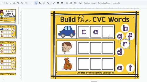 CVC Word Builder Short A Digital Resources | Phonics Center for K - 1st ...