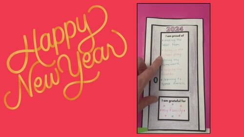 New Year's 2025 Reflection & Resolutions & Goals Activity (4th, 5th ...