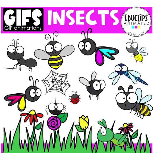 GIFs - INSECTS - Animated Images - {Educlips} by Educlips Clip Art