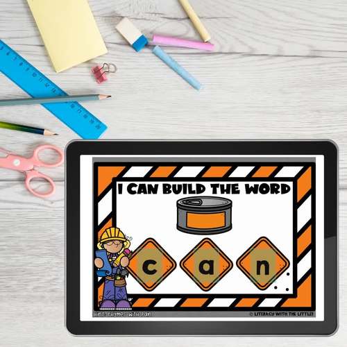 CVC Word Builders Bundle | Digital and Printable Task Cards | Distance ...