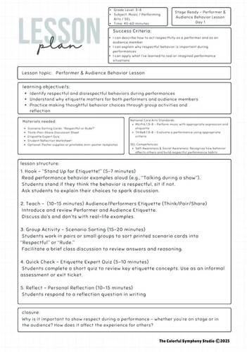 Stage Ready: Performer & Audience Etiquette Lesson | TPT