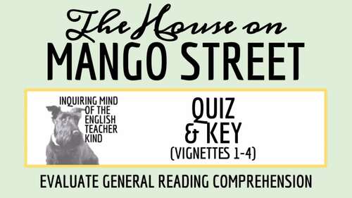 The House on Mango Street Quiz on Vignettes 1 through 4 (Printable)