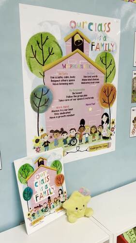 "Our Class is a Family" Class Promise Poster by Teach Kids with Kindness