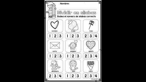 Hojas trabajo Día San Valentín | Valentine's Day No prep Activities in ...