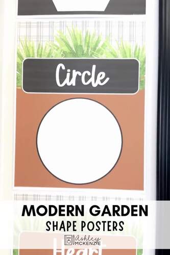 2D Shape Posters 3D Shape Posters Editable Modern Garden Classroom Decor