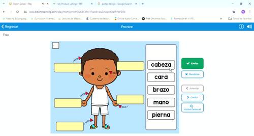Cuerpo humano BOOM CARD | Parts of the Body Digital Science Activity in ...