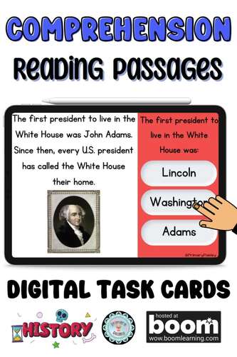 The White House Reading Comprehension Boom™ Cards by Primary Paisley