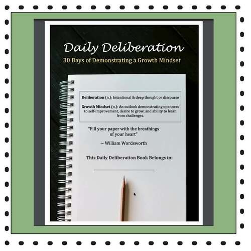 Growth Mindset Journal | 30 Day PDF Packet by ELA Excitement | TPT