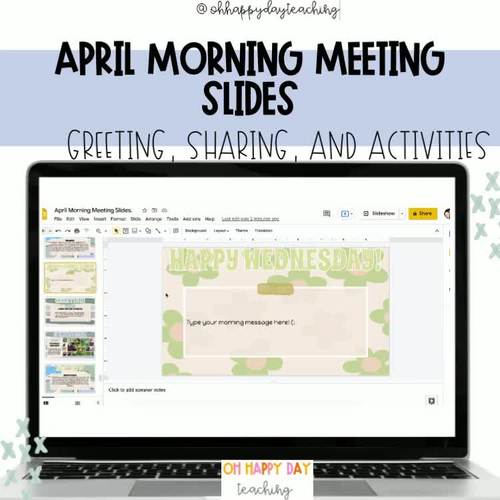 Morning Meeting Slides. Upper Elementary Morning Meeting- April Slides.