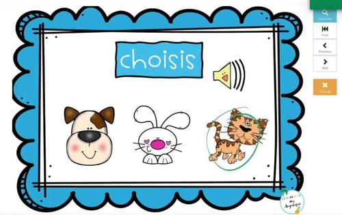 French Pets Animals BOOM CARDS with Audio | Les Animaux | SET 1 | TpT