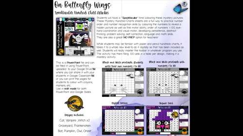 Spooktacular Hundreds Chart Activities by On Butterfly Wings | TpT