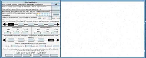 NO PREP - Math Spiral Review Winter Wonderland by Juliane Hodkinson