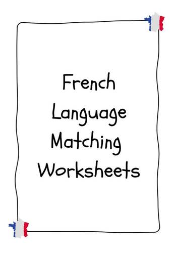 French Language Matching Resources by Worksheet Whisperer | TPT