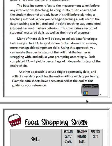 Community Based Instruction Assessment Guide by Beltran's Behavior Basics