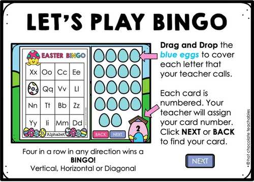 EASTER Alphabet Letter Fluency Digital Bingo | Letter Recognition Boom ...