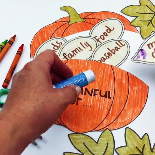 Pumpkin Craft - November I am Thankful Writing for Thanksgiving - Pumpkins