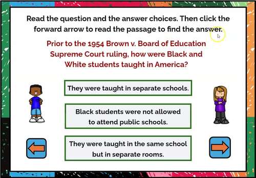 Civil Rights Movement Little Rock Nine Scavenger Hunt BOOM Cards