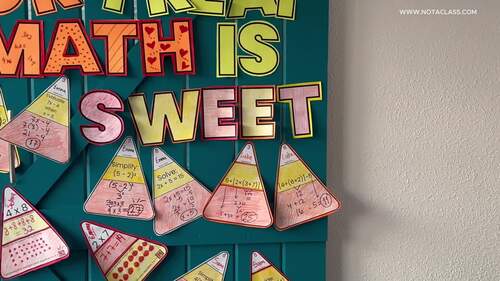 5th Grade Candy Corn Bulletin Board Craft, Halloween Math Activities ...