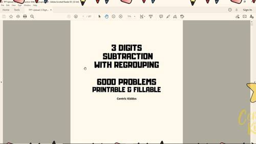 Three Digit Minus Three Digit Subtraction With Regrouping Workbook 6000 ...