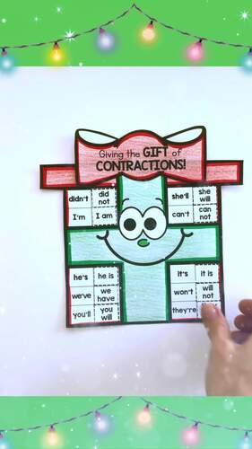 Christmas Contractions Syllables ABC order Compound Words Elf Santa Crafts