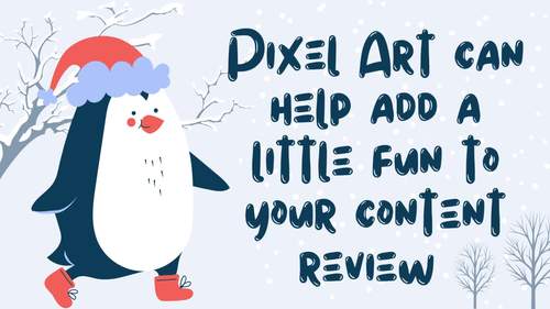 Easy to Use Editable Google Sheets™ Pixel Art Template - Winter Theme