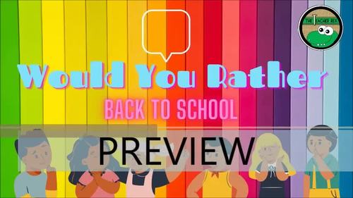Would You Rather - Back to School (5 Videos) by The Teacher Rex | TPT