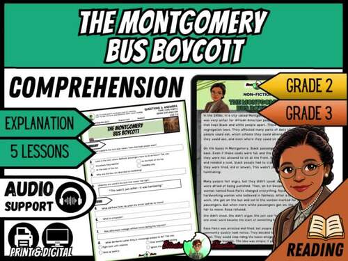 The Montgomery Bus Boycott | Reading Comprehension | Grade 2/3 | TPT