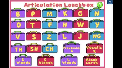 Articulation GAME - Build a Lunchbox - Back to school | TPT