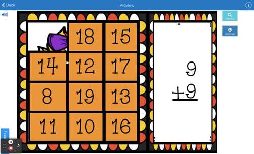 1st Grade Halloween | Add within 20 | Picture Reveal | Boom | TPT