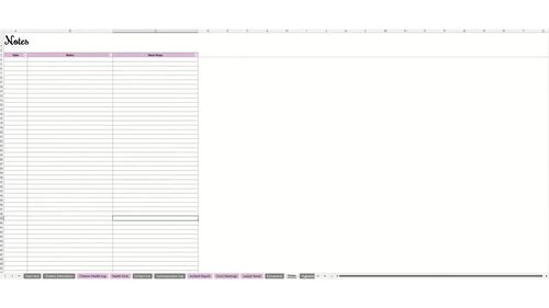 Co-Parenting Planner Excel Spreadsheet - Purple by Mom Money Map
