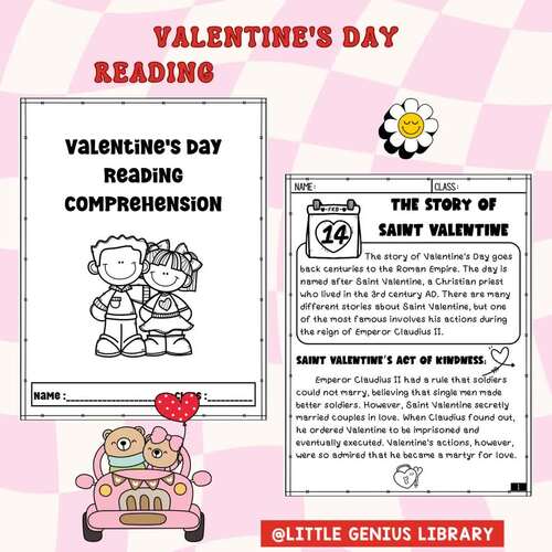 Valentines Day Reading Passages With Comprehension | Grades 4-6 ...