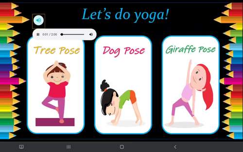 Brain Breaks | Virtual | Yoga | Movement – 80 PowerPoint Slides with music