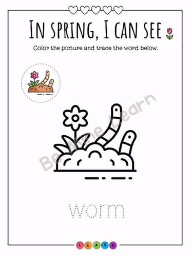 Word Tracing and Seasonal Coloring Pages (K.-Grade1)║ 4 Seasons ║80 ...
