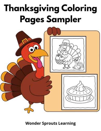 Thanksgiving Coloring Sampler | Fun No-Prep Printables for K-2 Students