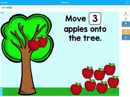 Counting 1-10 Apples Digital Boom Cards™ for Back to School Distance ...