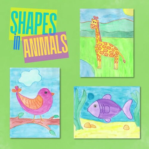 ANIMALS in ART – Elements of Art Lessons – Animal Art Project – 1st ...