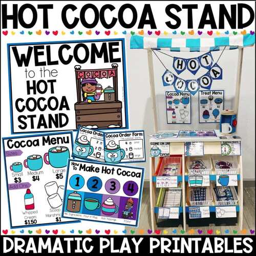 Hot Cocoa Dramatic Play Bundle of Printables, Centers, Labels & Winter ...