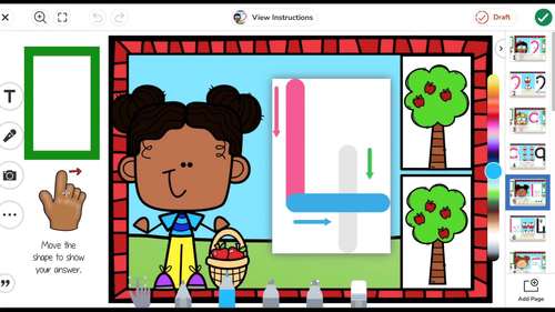 Seesaw Preloaded Counting Apples Math Center by Della Larsen's Class