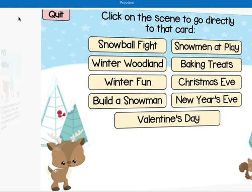 Create a Winter Scene Boom Cards™ Speech Therapy Language Activity with ...