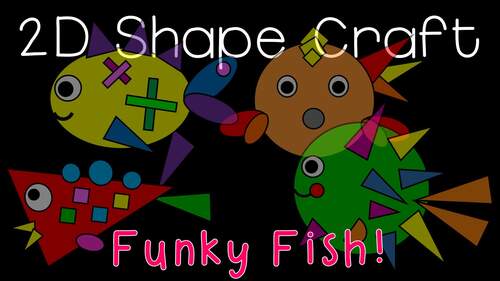 2D Shape Picture Crafts - Cut Paste Copy Fish by Clever Poppit Resources